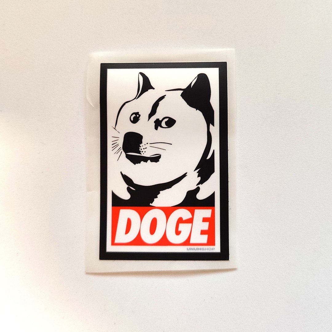 Obey Dogecoin Vinyl 3in Sticker Gifts for Doge Lovers Crypto Stickers ...