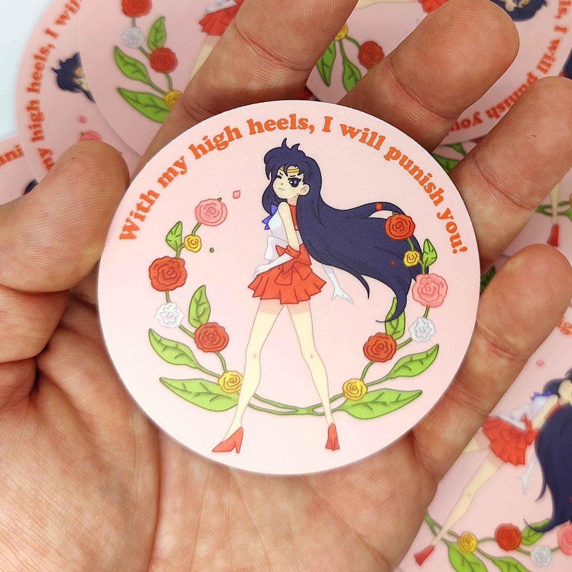 Sailor Mars Sailor Moon Sticker Cute Sailor Mars Sticker - Etsy
