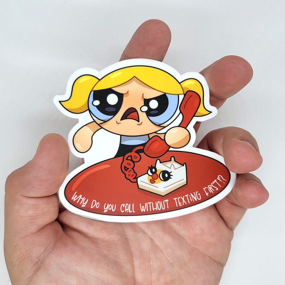 Bubbles Powerpuff Girls Sticker Funny Text First Bubbles - Etsy
