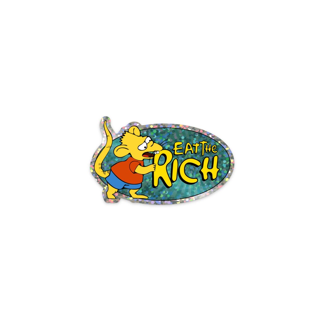 Rat Boy Bart Simpson Eat the Rich Sticker | Bart Simpson Rat Boy ...