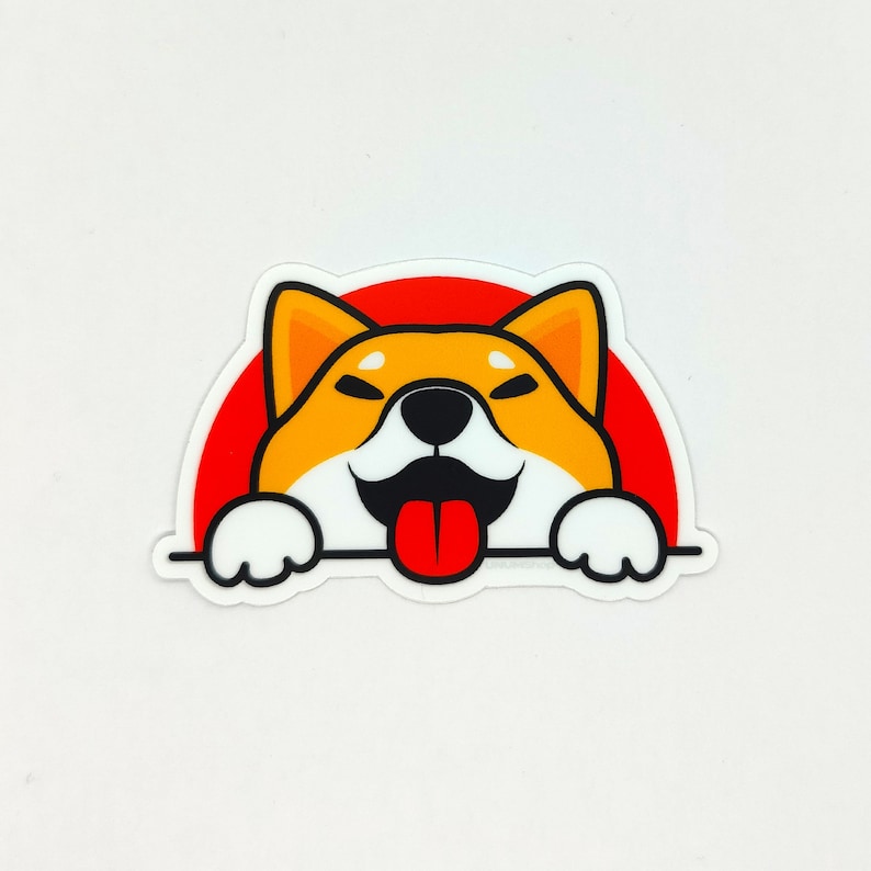 Peeking Shiba Inu Sticker Shib Crypto Sticker Shiba Coin - Etsy