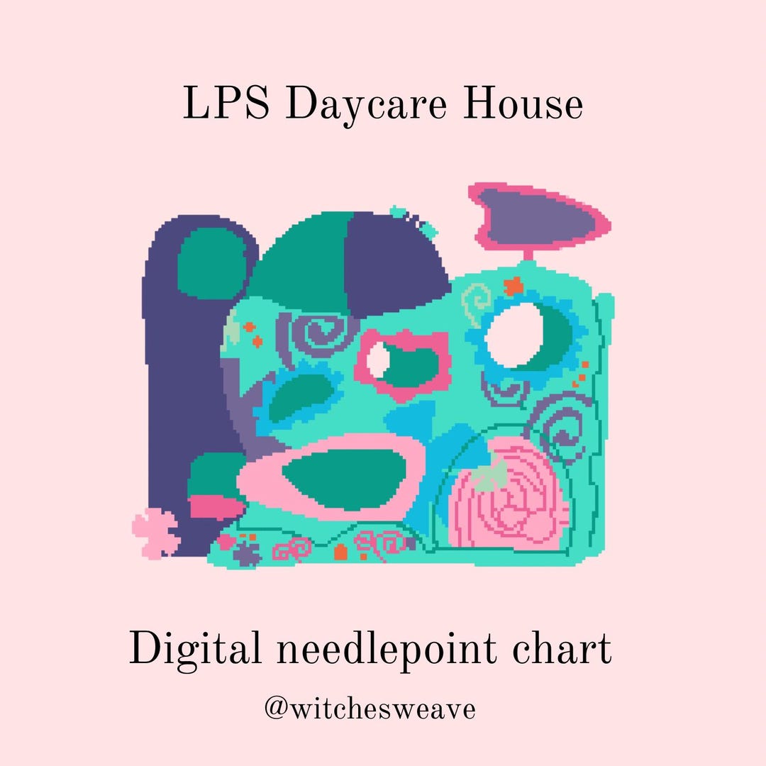 LPS Daycare House Needlepoint Chart Digital File - Etsy
