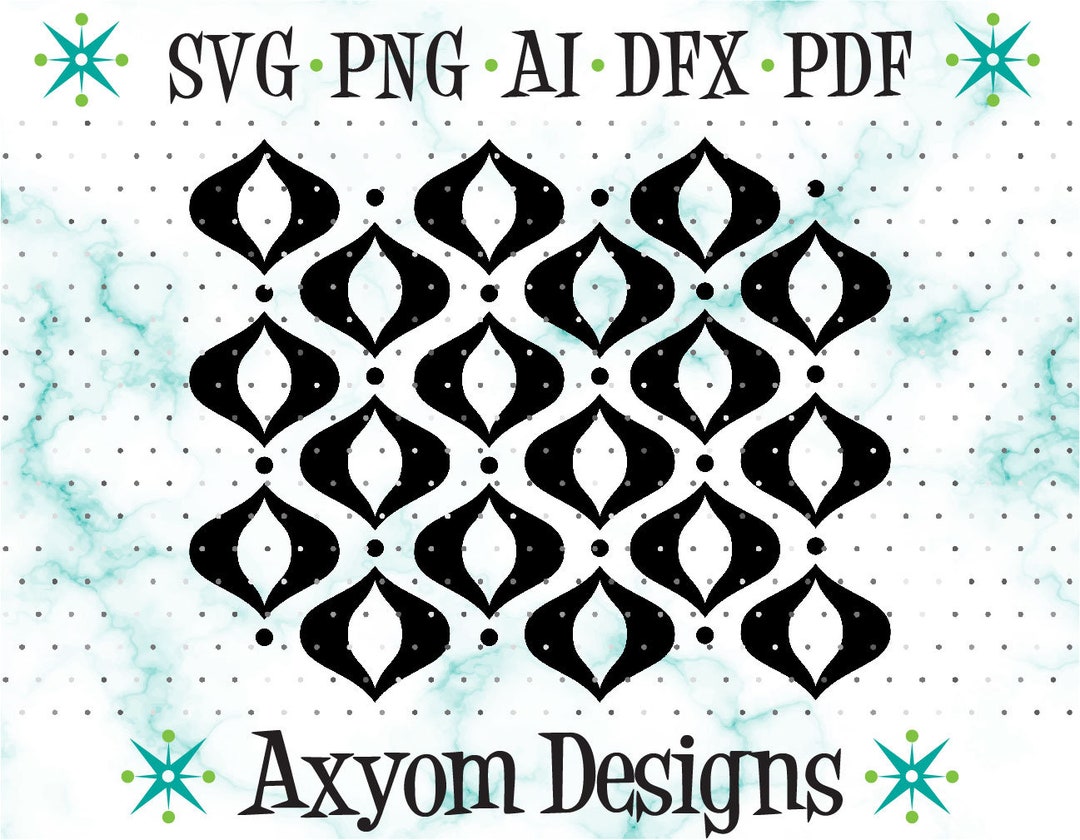 Mid Century Modern Pattern SVG | Cricut Cut Files | Laser Retro Pattern ...