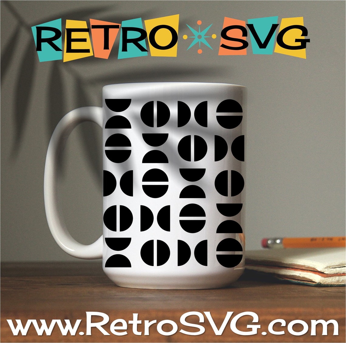 Mid Century Modern Pattern SVG Cricut Cut File Retro - Etsy