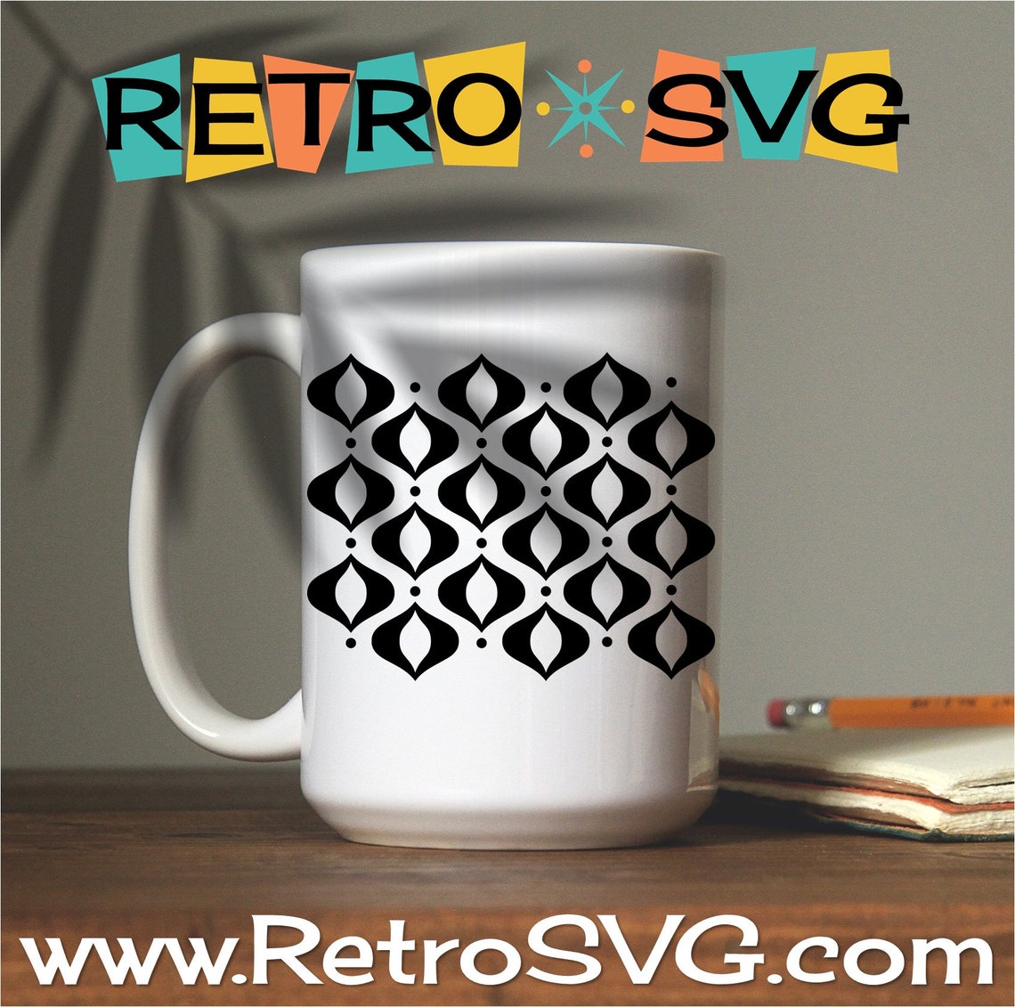 Mid Century Modern Pattern SVG Cricut Cut Files Laser - Etsy