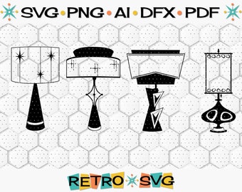 Mid Century Modern Pattern SVG Cricut Cut File Retro - Etsy