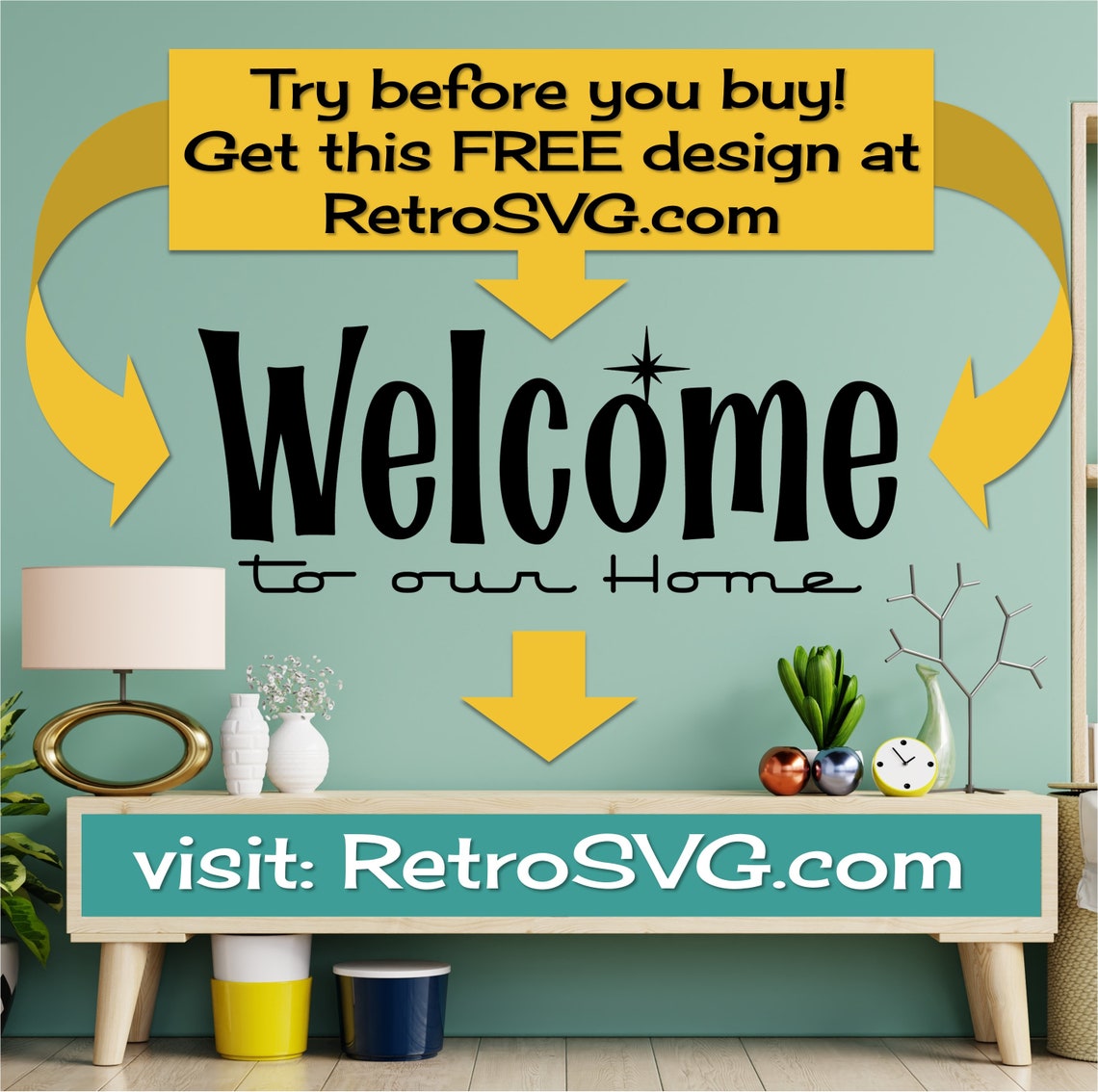 Mid Century Modern Atomic Shapes SVG Cricut Cut Files Laser - Etsy