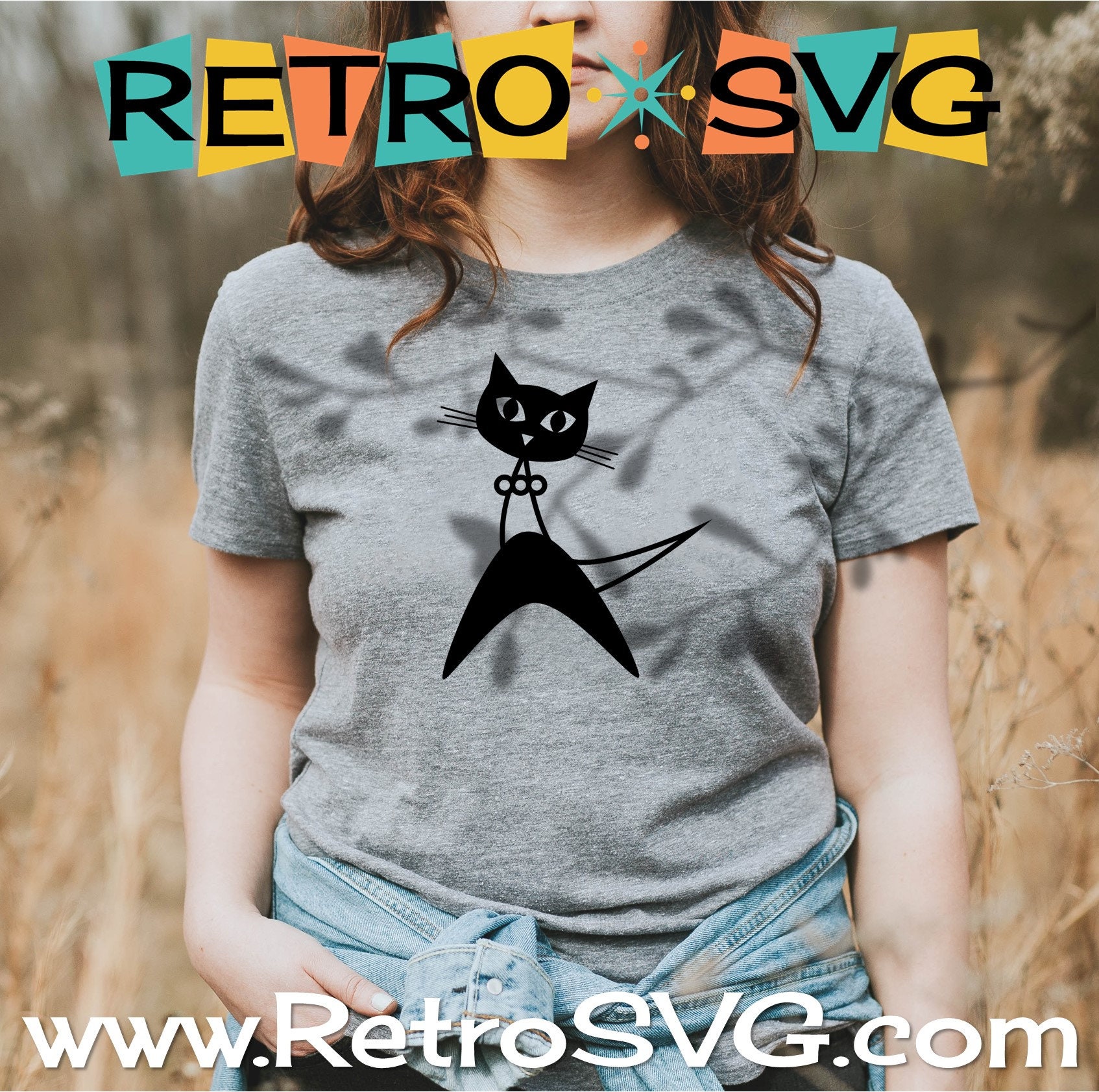 Mid Century Modern Atomic Cats SVG Cricut Cut Files Retro | Etsy