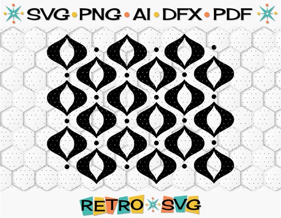 Mid Century Modern Pattern SVG Cricut Cut Files Laser - Etsy