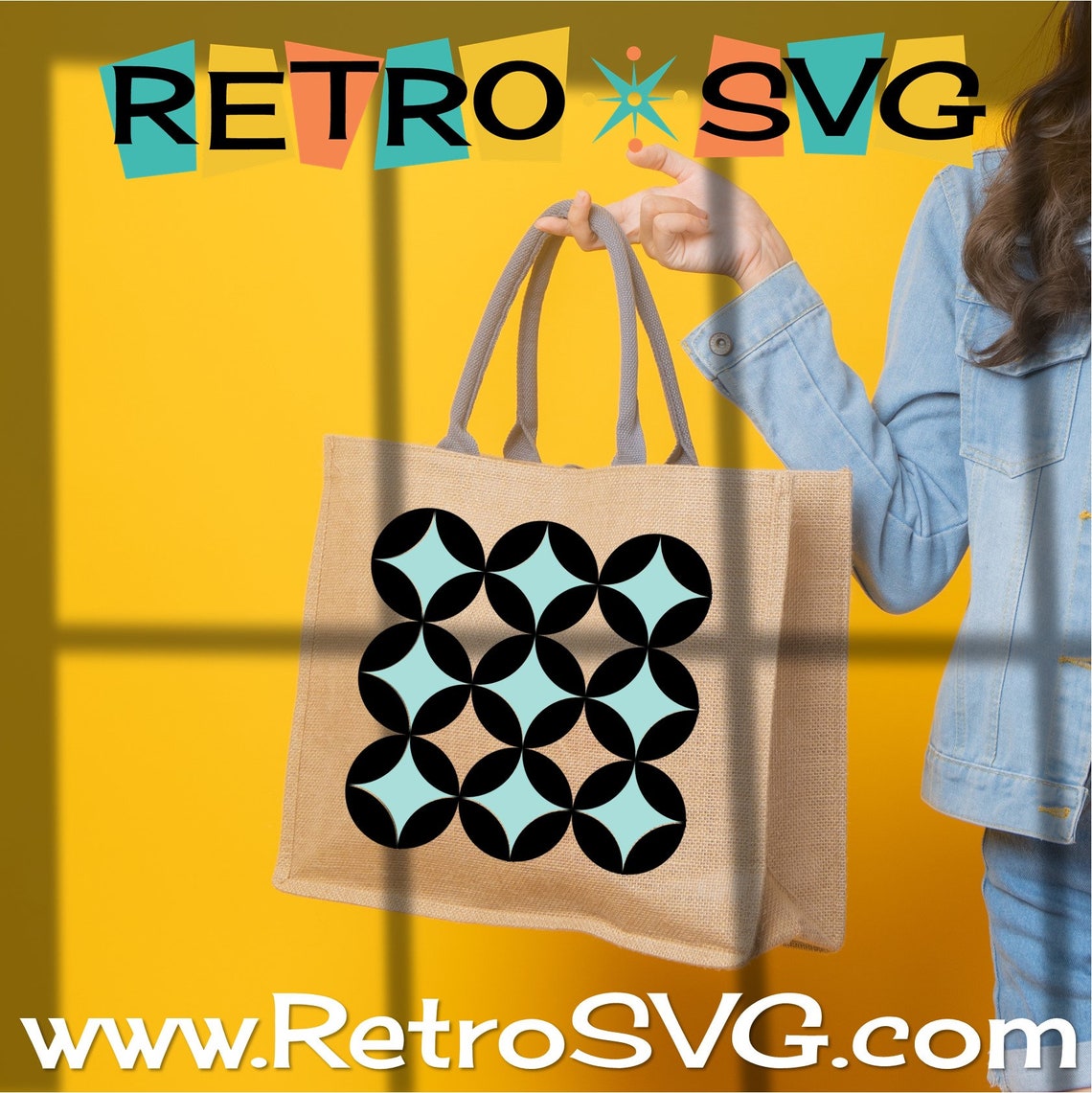 Mid Century Modern Pattern SVG Cricut Cut Files Laser | Etsy