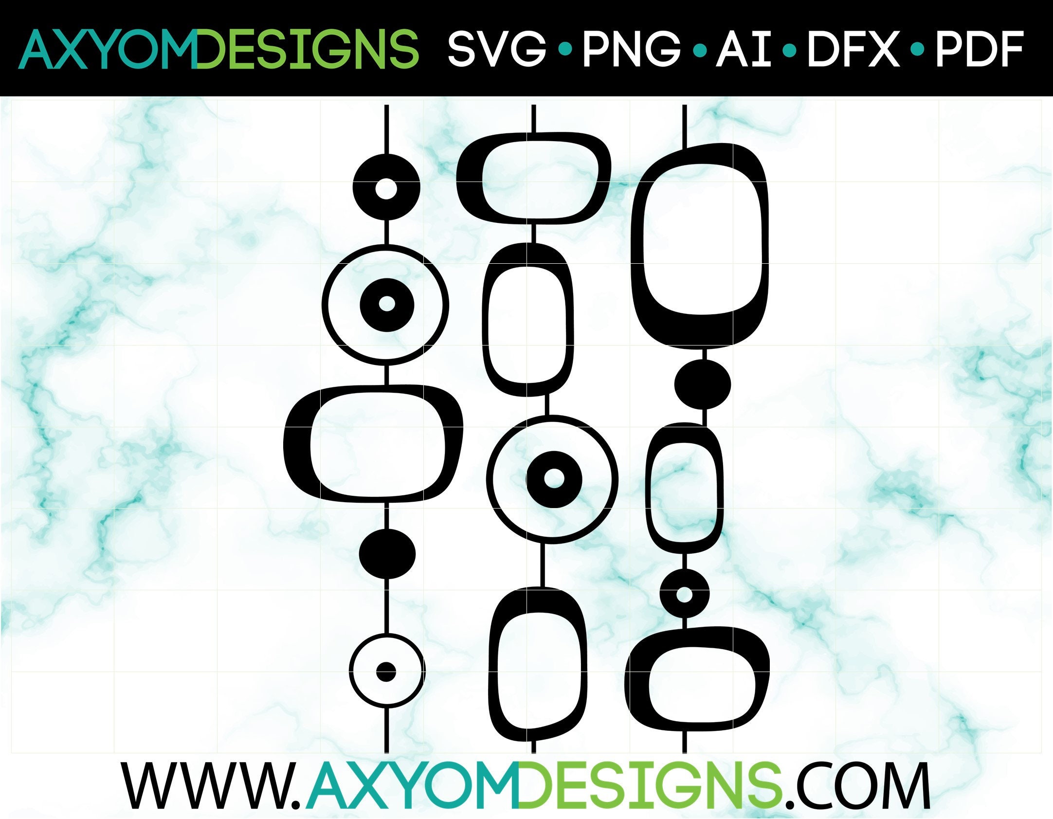 Mid Century Modern Pattern SVG Cricut Cut File Retro | Etsy