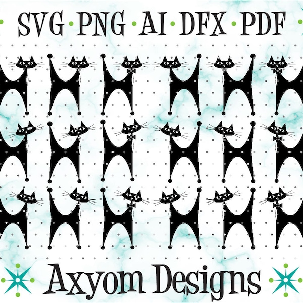 Atomic Cats Svg - Etsy