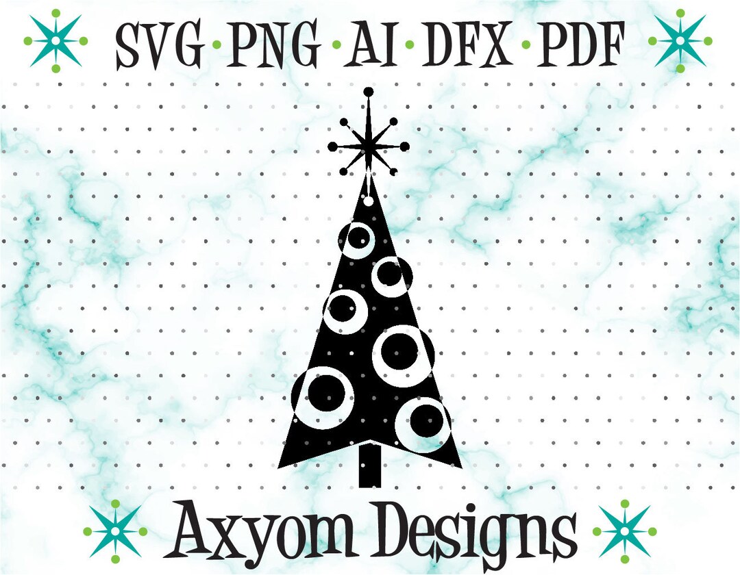 MCM Christmas Tree SVG, Mid Century Modern Atomic Svg, MCM Xmas Tree ...