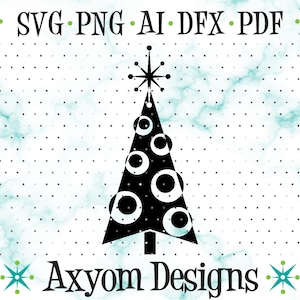 MCM Christmas Tree SVG, Mid Century Modern Atomic Svg, MCM Xmas Tree ...