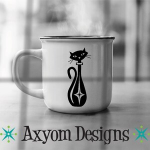 Mid Century Modern Atomic Cats SVG, Cricut Cut Files, Retro Kitty ...