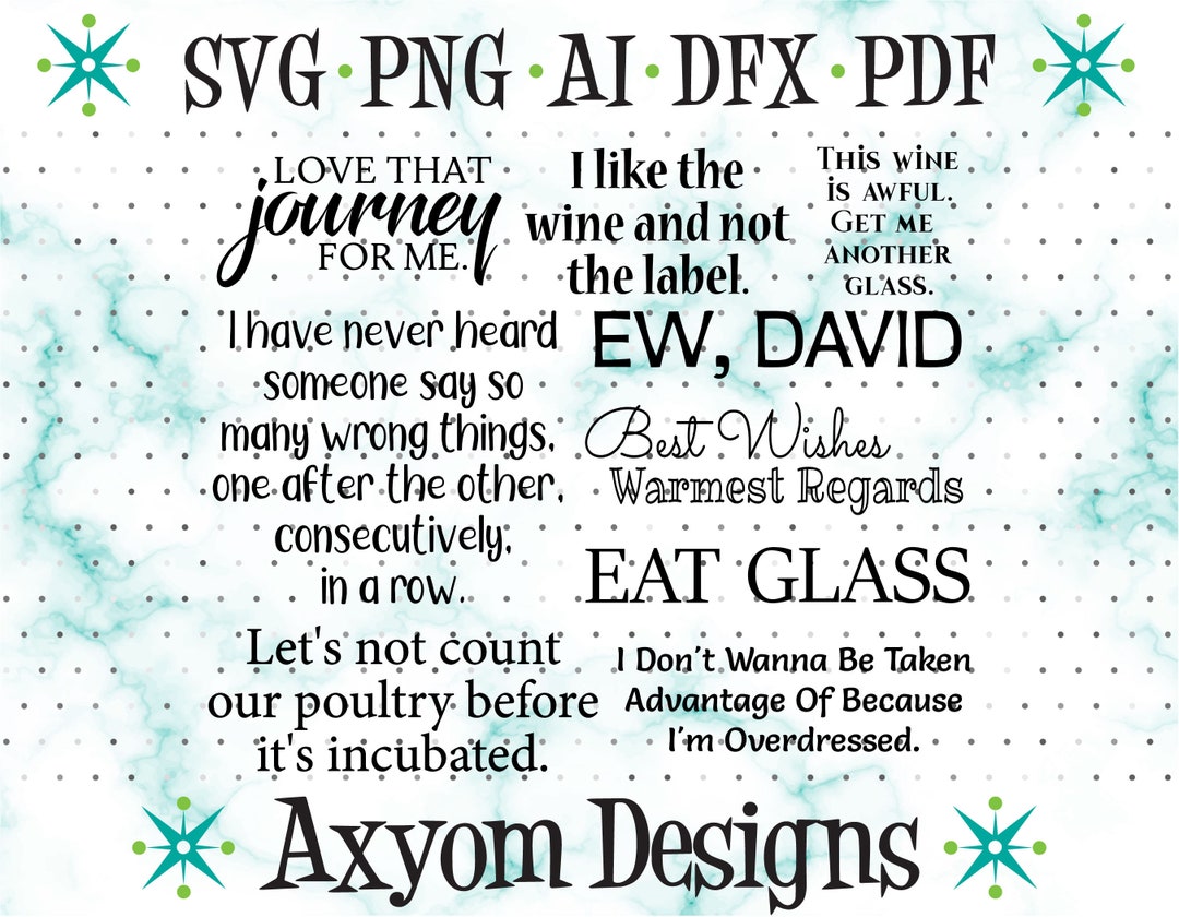 Schitt's Creek SVG, Schitts Creek Quotes Bundle, Cricut Cut File ...