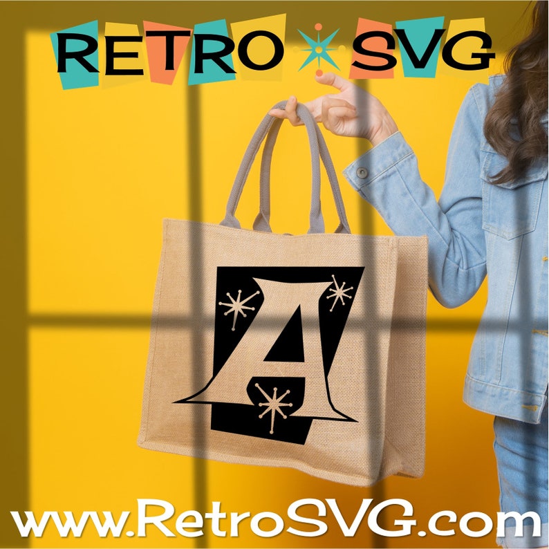 Mid Century Modern Atomic Alphabet SVG Cricut Cut File Laser - Etsy