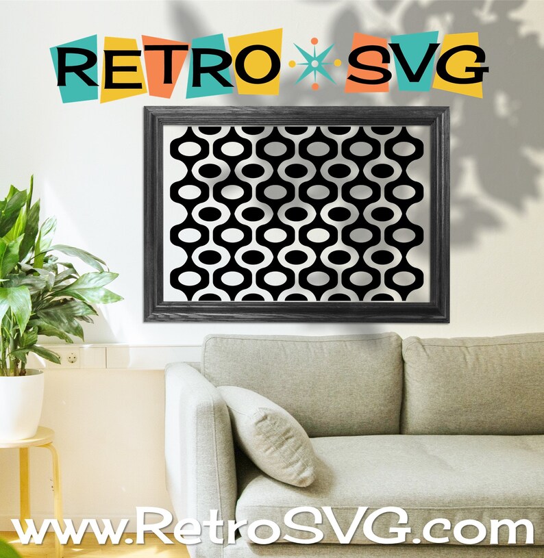 Mid Century Modern Pattern SVG Cricut Cut Files Laser - Etsy