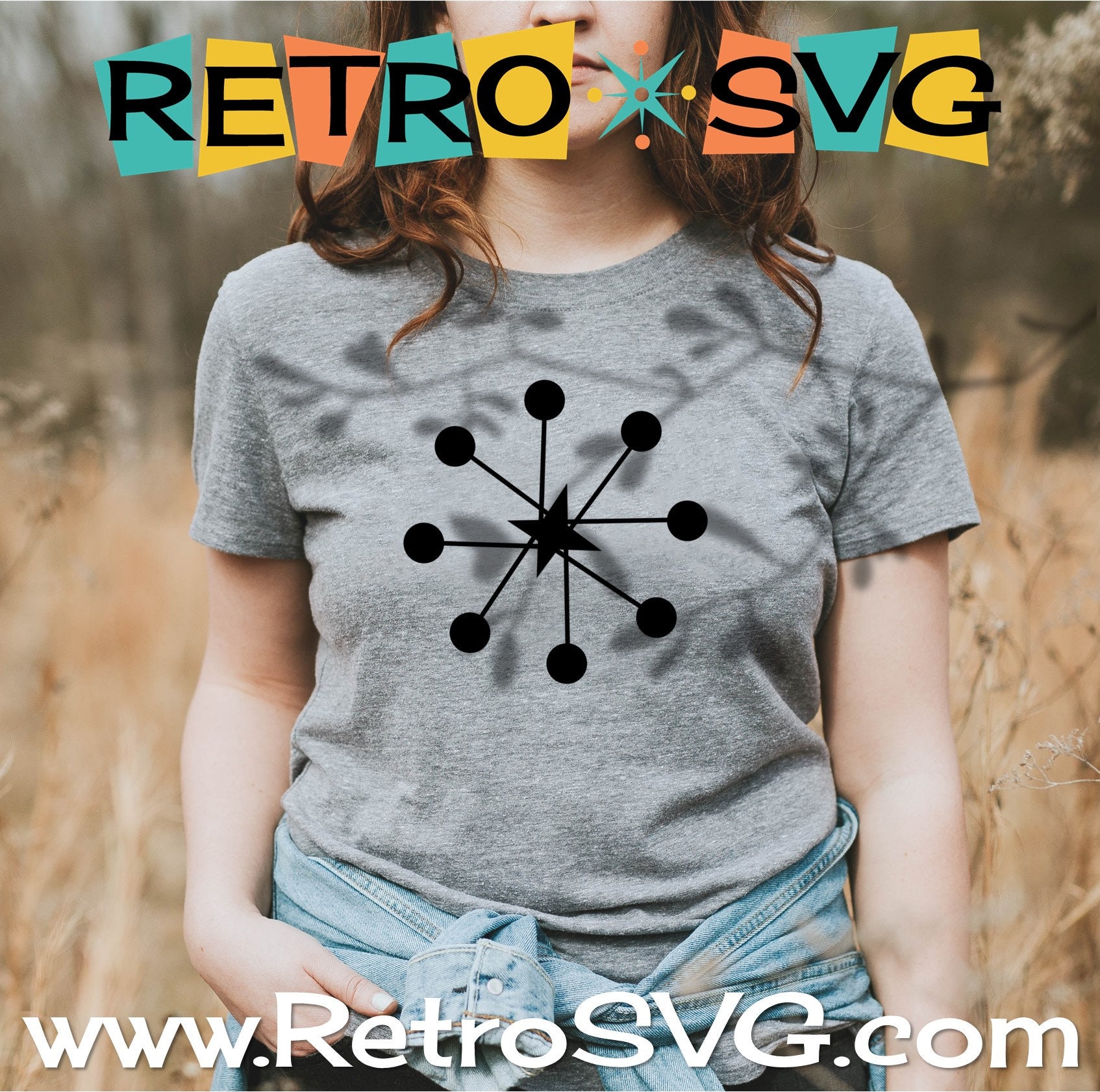 Mid Century Modern Atomic Shapes SVG Cricut Cut Files Laser - Etsy