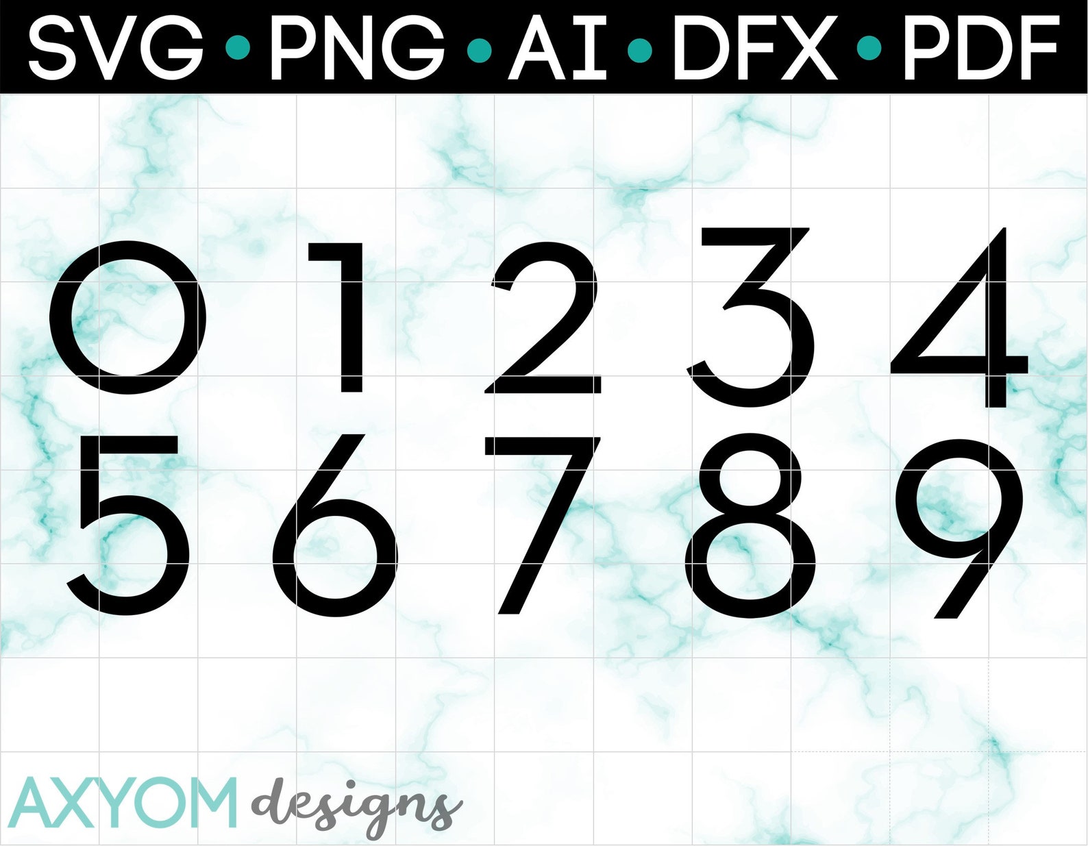 Mid Century Modern House Numbers SVG Cricut Retro Numbers | Etsy