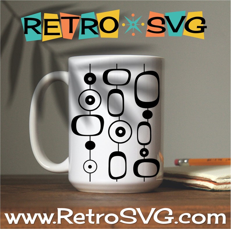 Mid Century Modern Pattern SVG Cricut Cut File Retro - Etsy