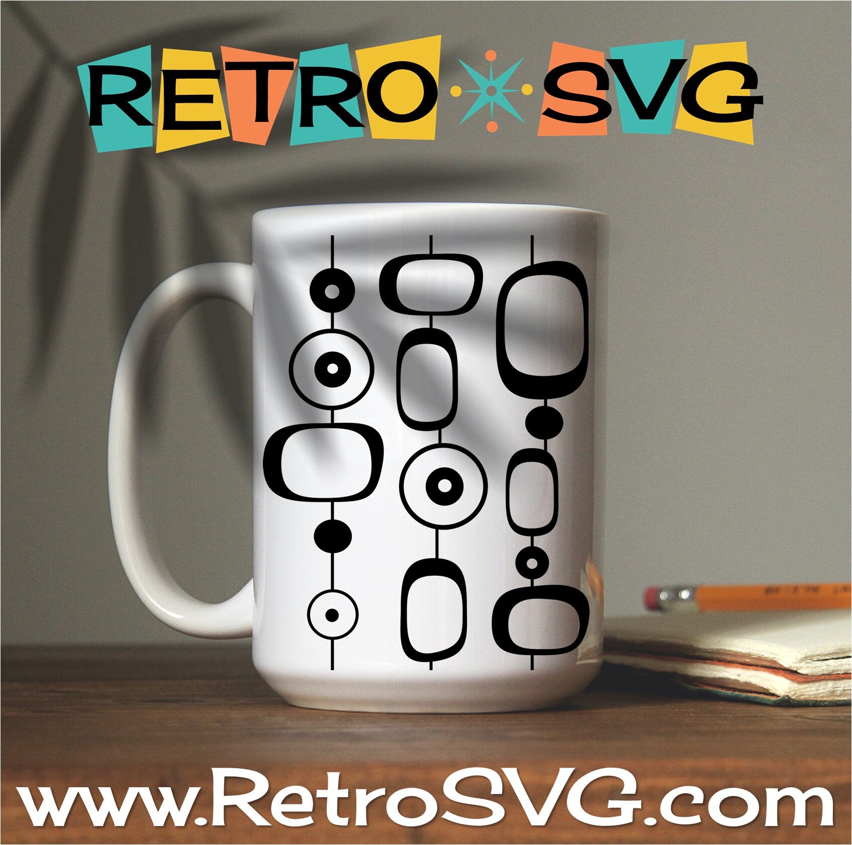 Mid Century Modern Pattern SVG Cricut Cut File Retro | Etsy Canada