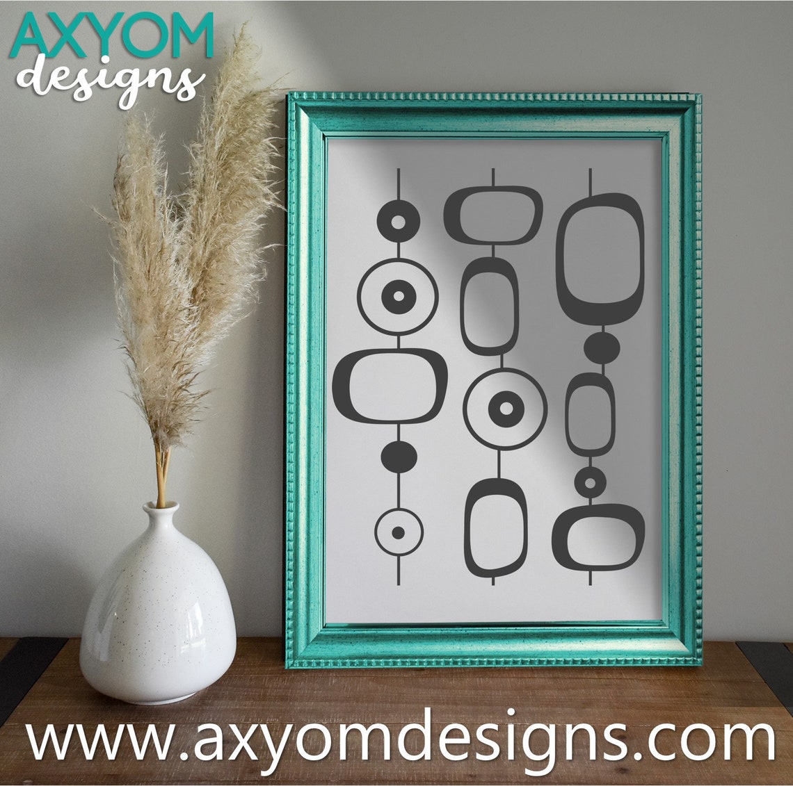 Mid Century Modern Pattern SVG Cricut Cut File Retro | Etsy