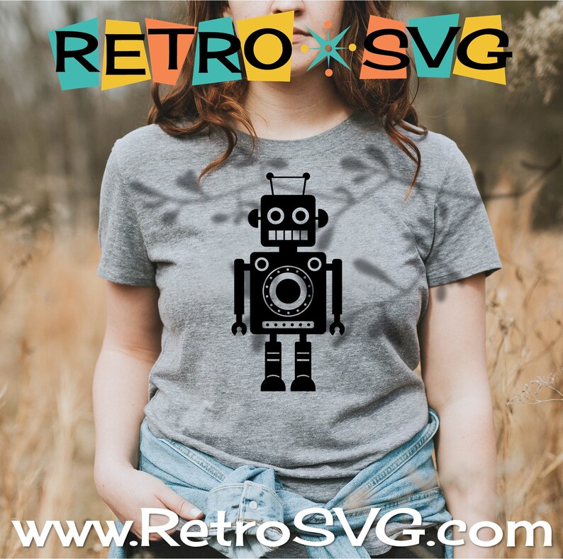 Mid Century Vintage Robots SVG Cricut Cut Files Retro Robot - Etsy