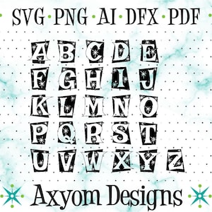 Mid Century Modern Atomic Alphabet SVG, Cricut Cut File, Laser Retro ...