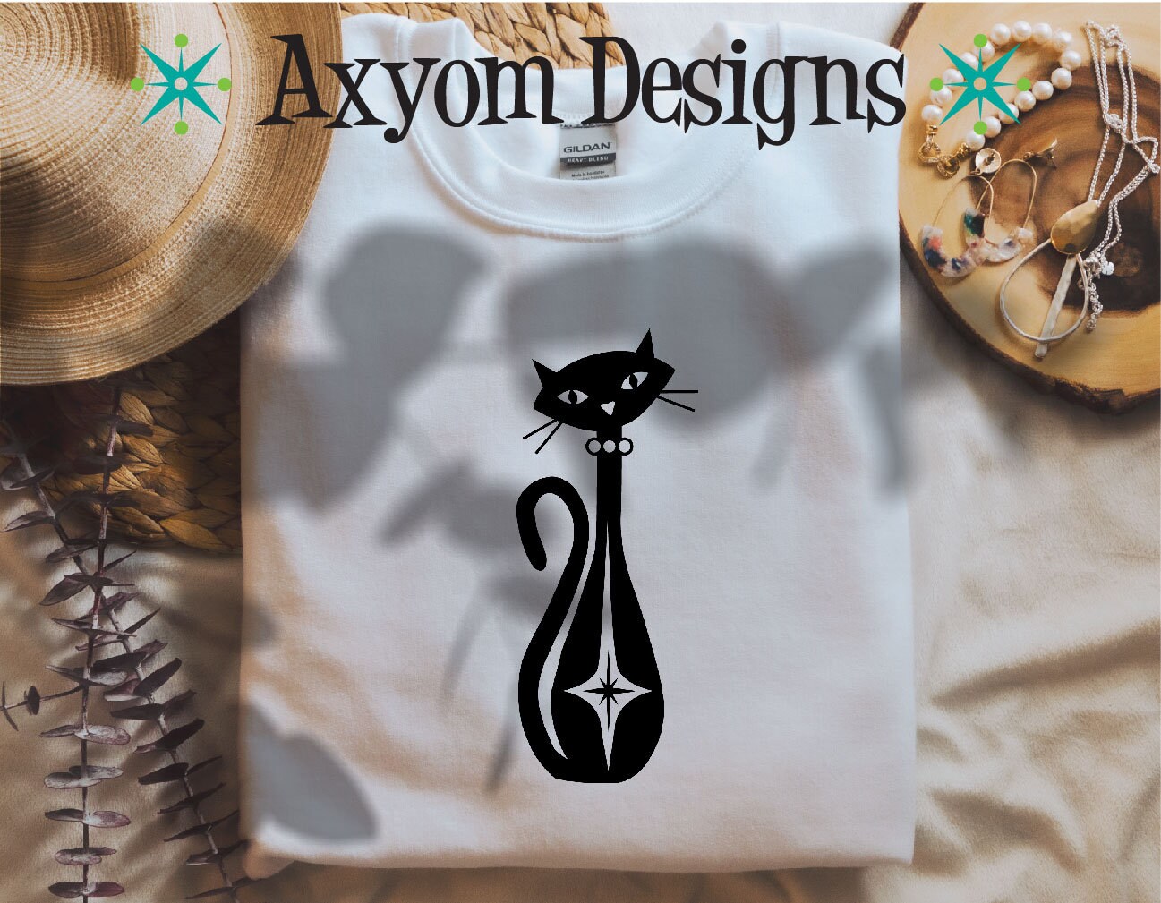 Mid Century Modern Atomic Cats SVG, Cricut Cut Files, Retro Kitty ...