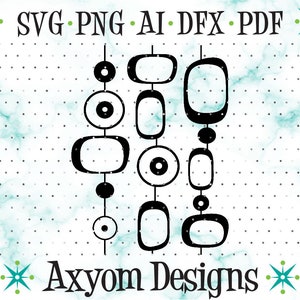 Mid Century Modern Pattern SVG Cricut Cut File Retro Repeat Pattern 4 ...