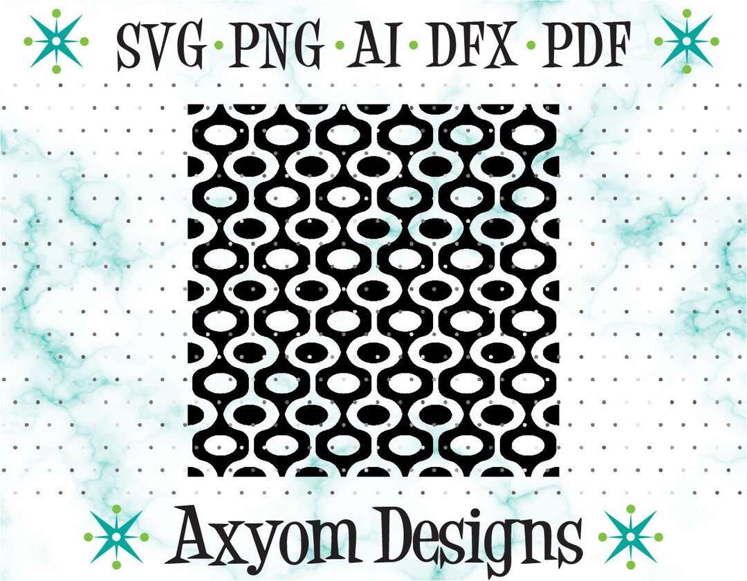 Mid Century Modern Pattern SVG | Cricut Cut Files | Laser Retro Pattern ...