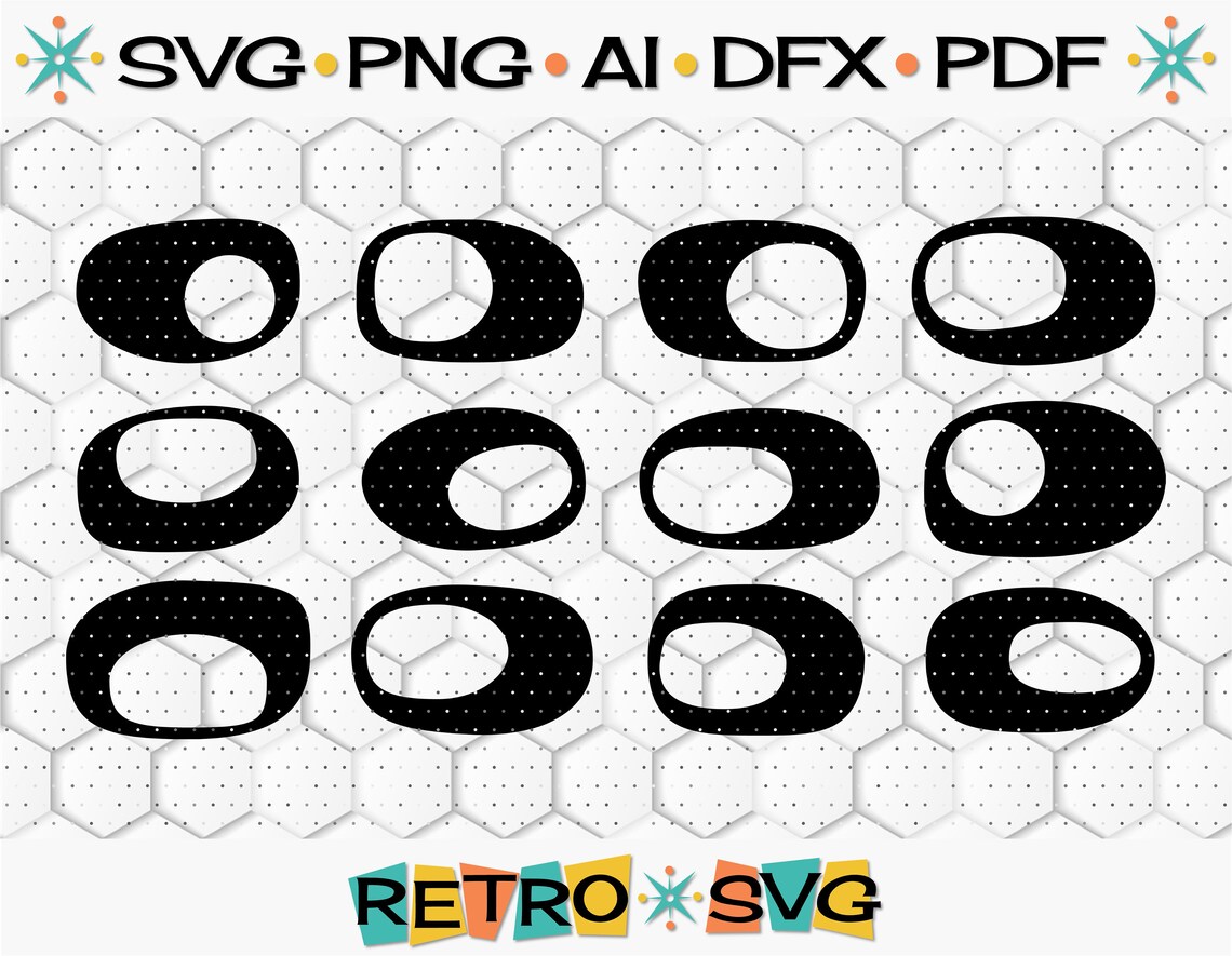 Mid Century Modern Pattern SVG Cricut Cut Files Laser - Etsy