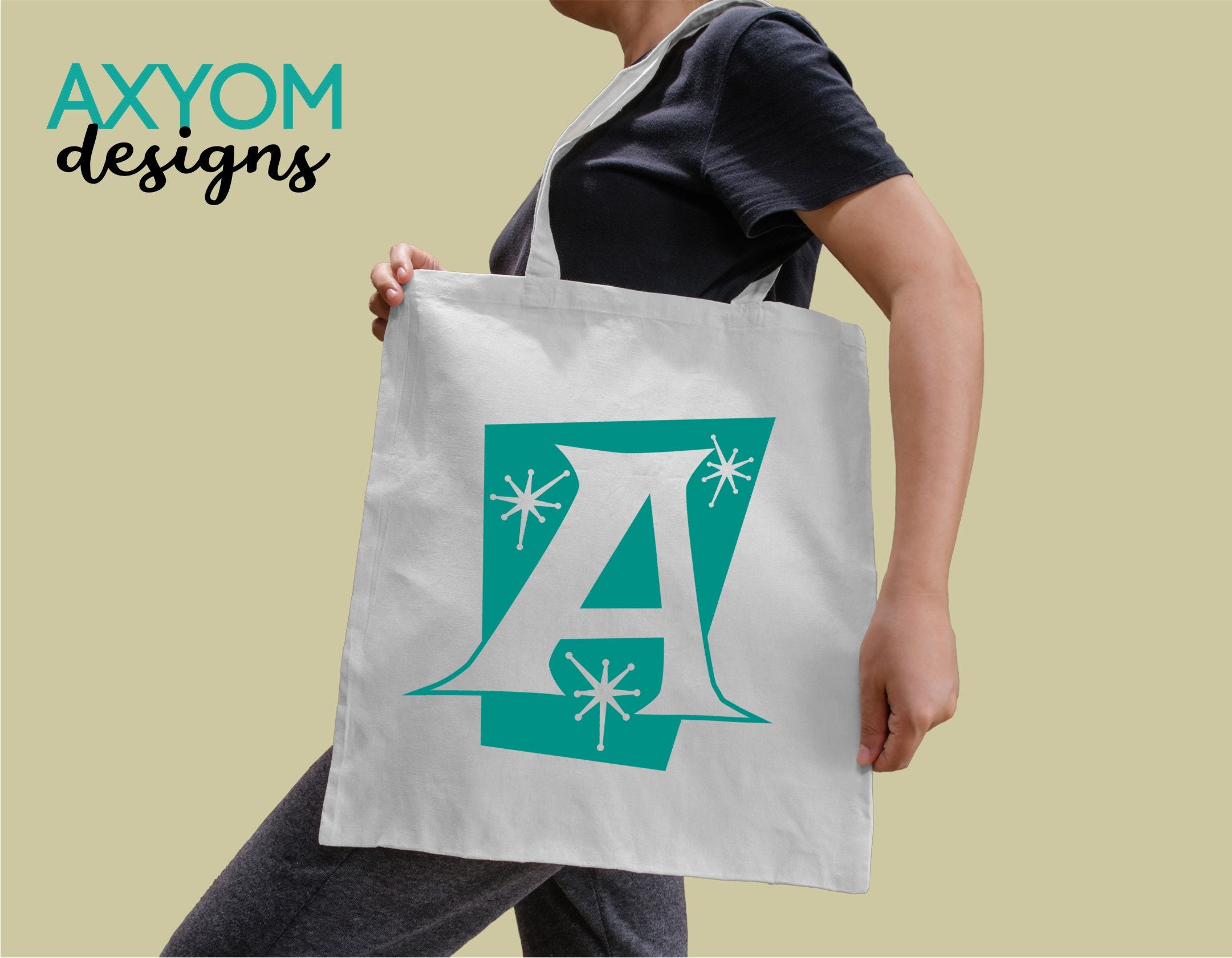 Mid Century Modern Atomic Alphabet SVG Cricut Cut File Laser | Etsy