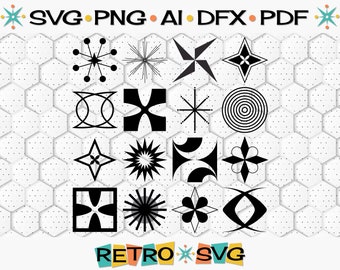 Mid Century Modern Pattern SVG Cricut Cut File Retro - Etsy