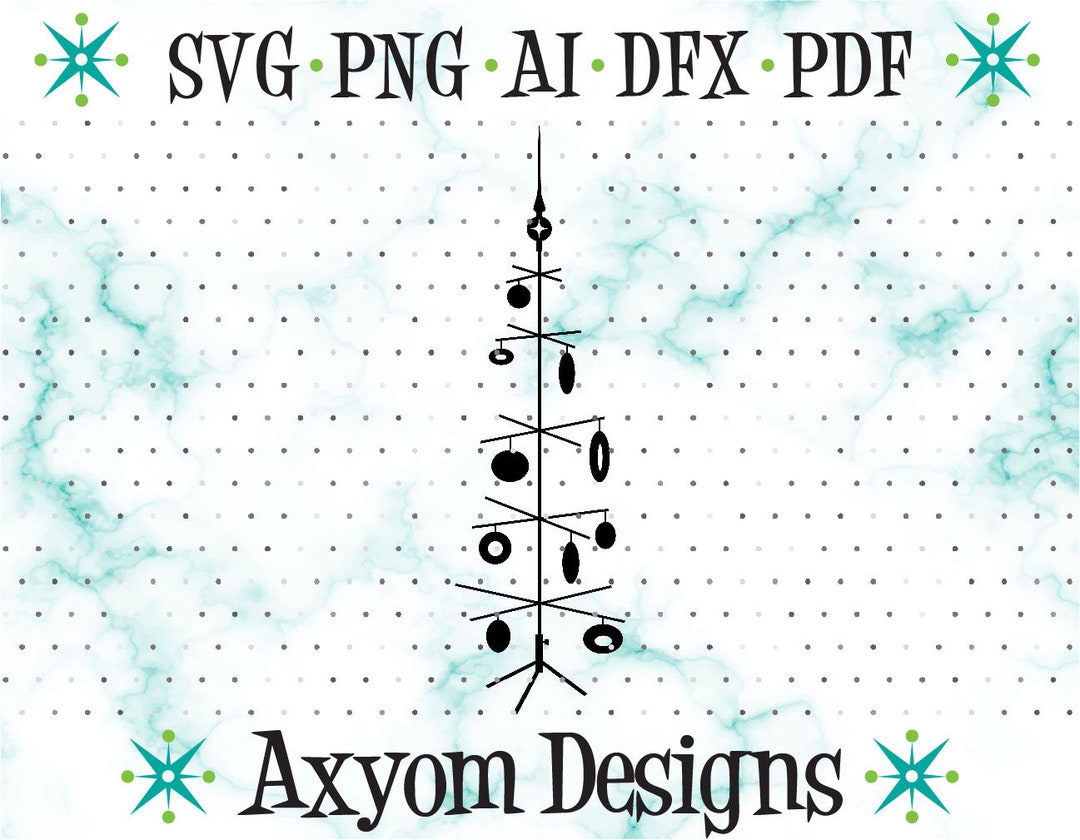 MCM Christmas Tree SVG, Mid Century Modern Atomic Svg, MCM Xmas Tree Svg, Xmas Tree Svg 5 ...