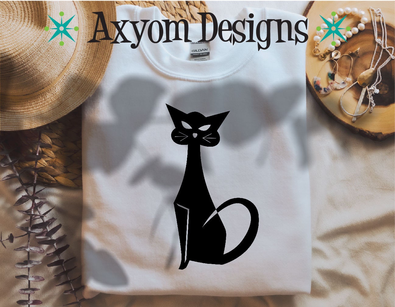 Mid Century Modern Atomic Cats SVG, Cricut Cut Files, Retro Kitty 10 ...