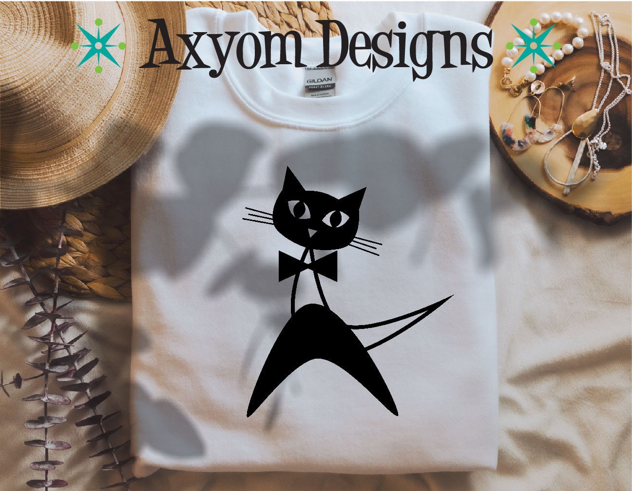 Mid Century Modern Atomic Cats SVG, Cricut Cut Files, Retro Kitty ...