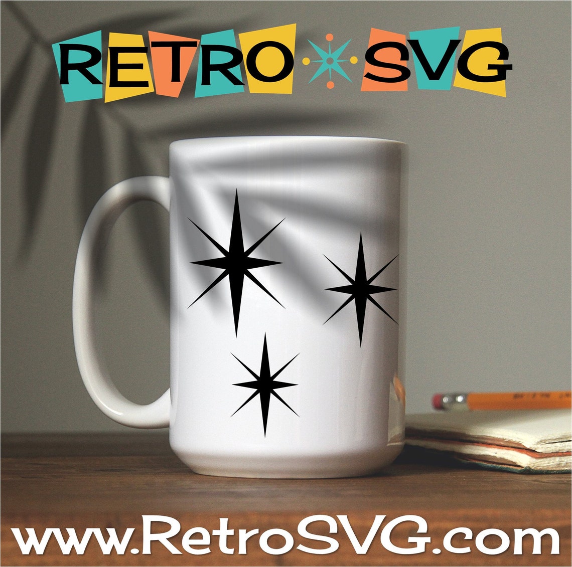 Mid Century Modern Atomic Starburst SVG Cricut Cut Files | Etsy India