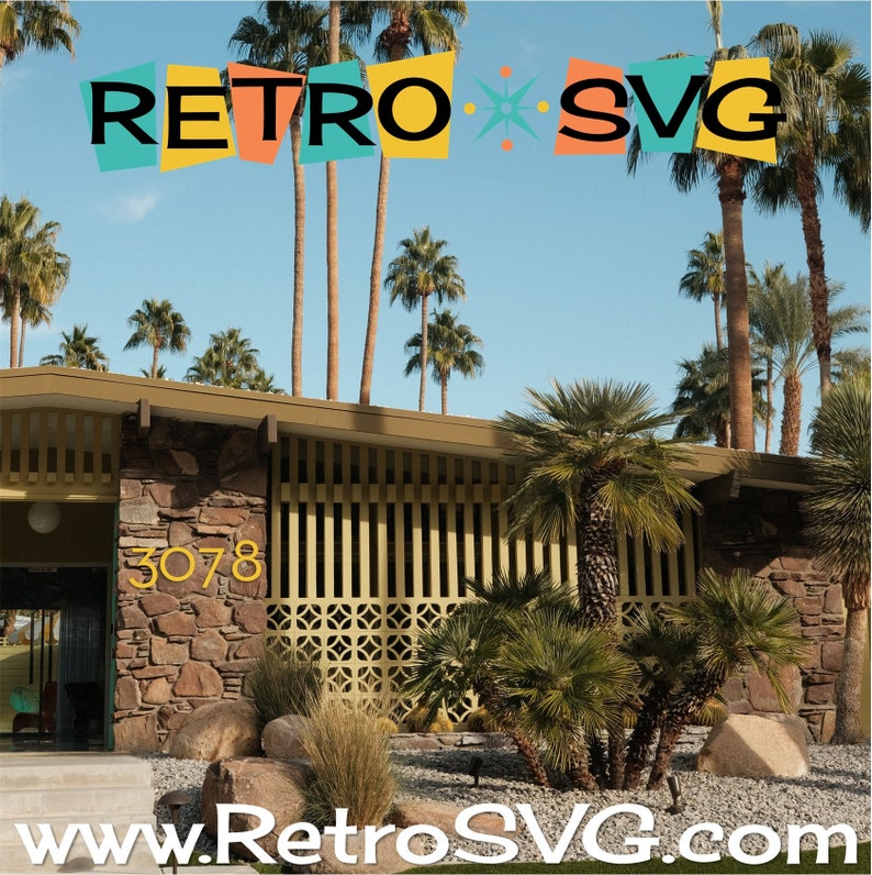 Mid Century Modern House Numbers SVG Cricut Retro Numbers - Etsy Canada