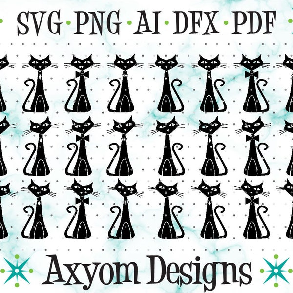 Atomic Cat Art - Etsy