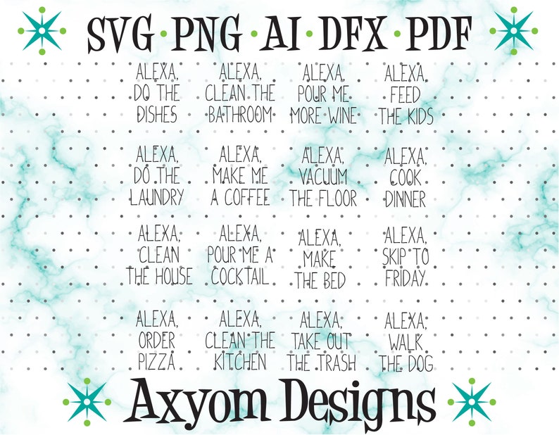Alexa SVG Amazon Alexa Sayings Bundle Cricut Cut Files - Etsy
