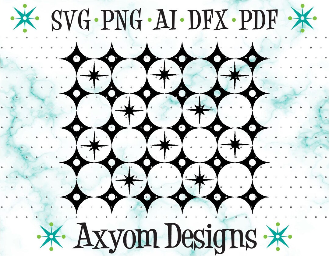 Mid Century Modern Pattern SVG | Cricut Cut Files | Laser Retro Pattern ...