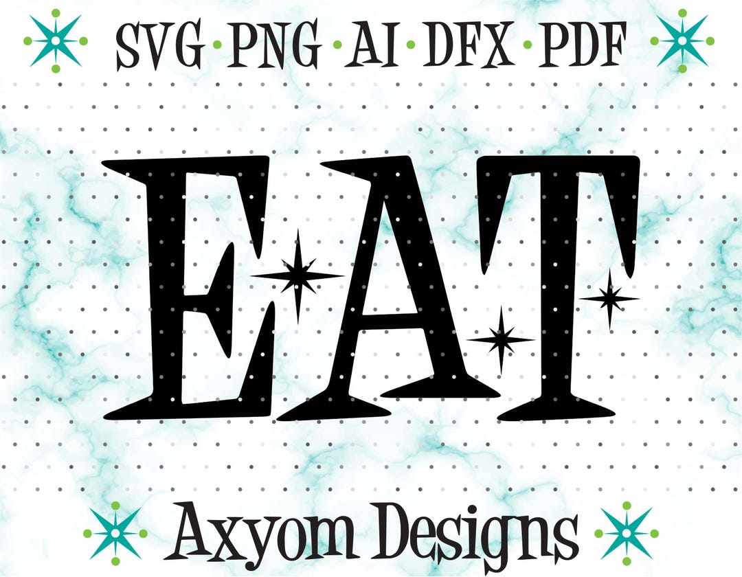 Eat SVG: Mid Century Modern Retro Wall Art (digital Download) - Etsy