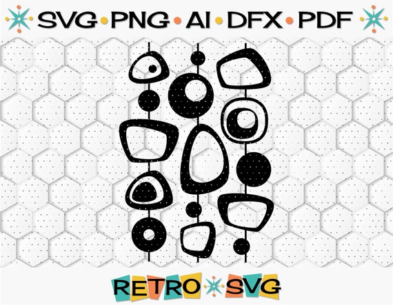 Mid Century Modern Pattern SVG Cricut Cut File Retro - Etsy