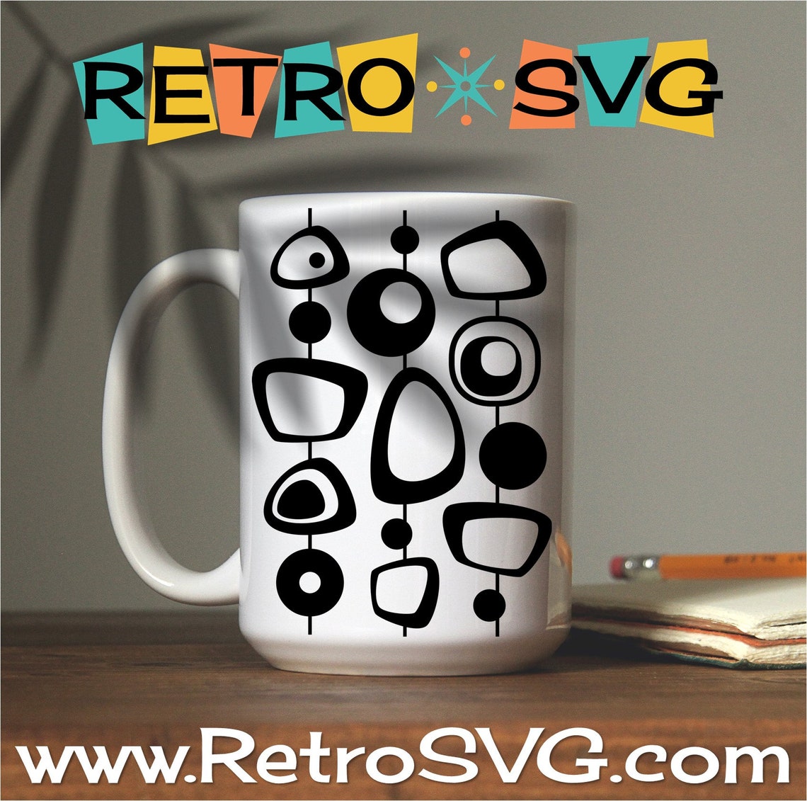 Mid Century Modern Pattern SVG Cricut Cut File Retro - Etsy