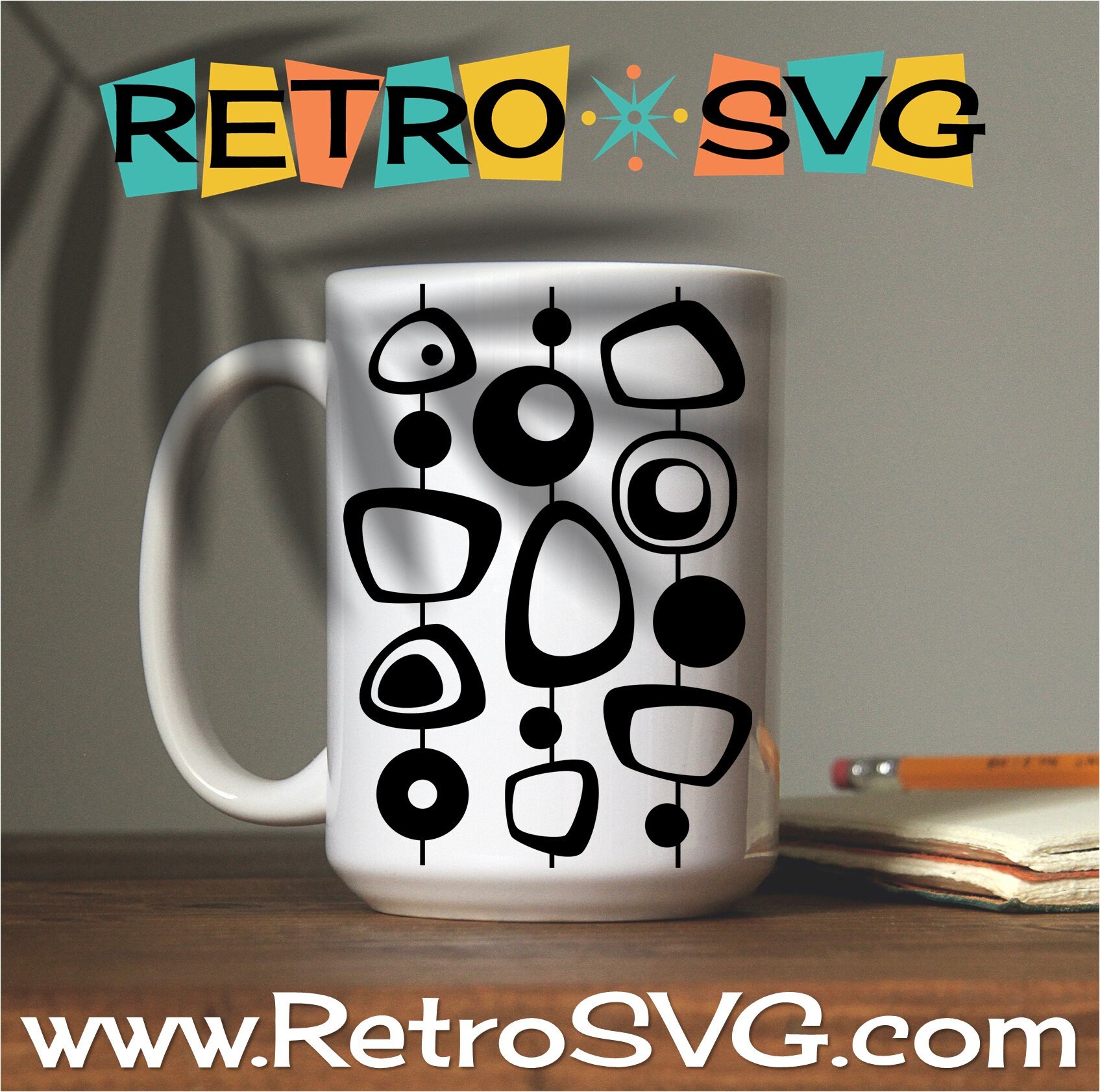 Mid Century Modern Pattern SVG Cricut Cut File Retro - Etsy Canada