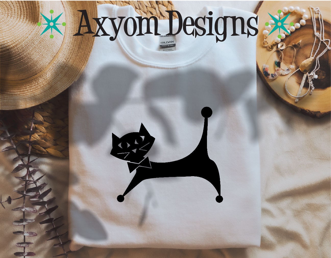 Mid Century Modern Atomic Cats SVG, Cricut Cut File, Retro Kitty Cut ...
