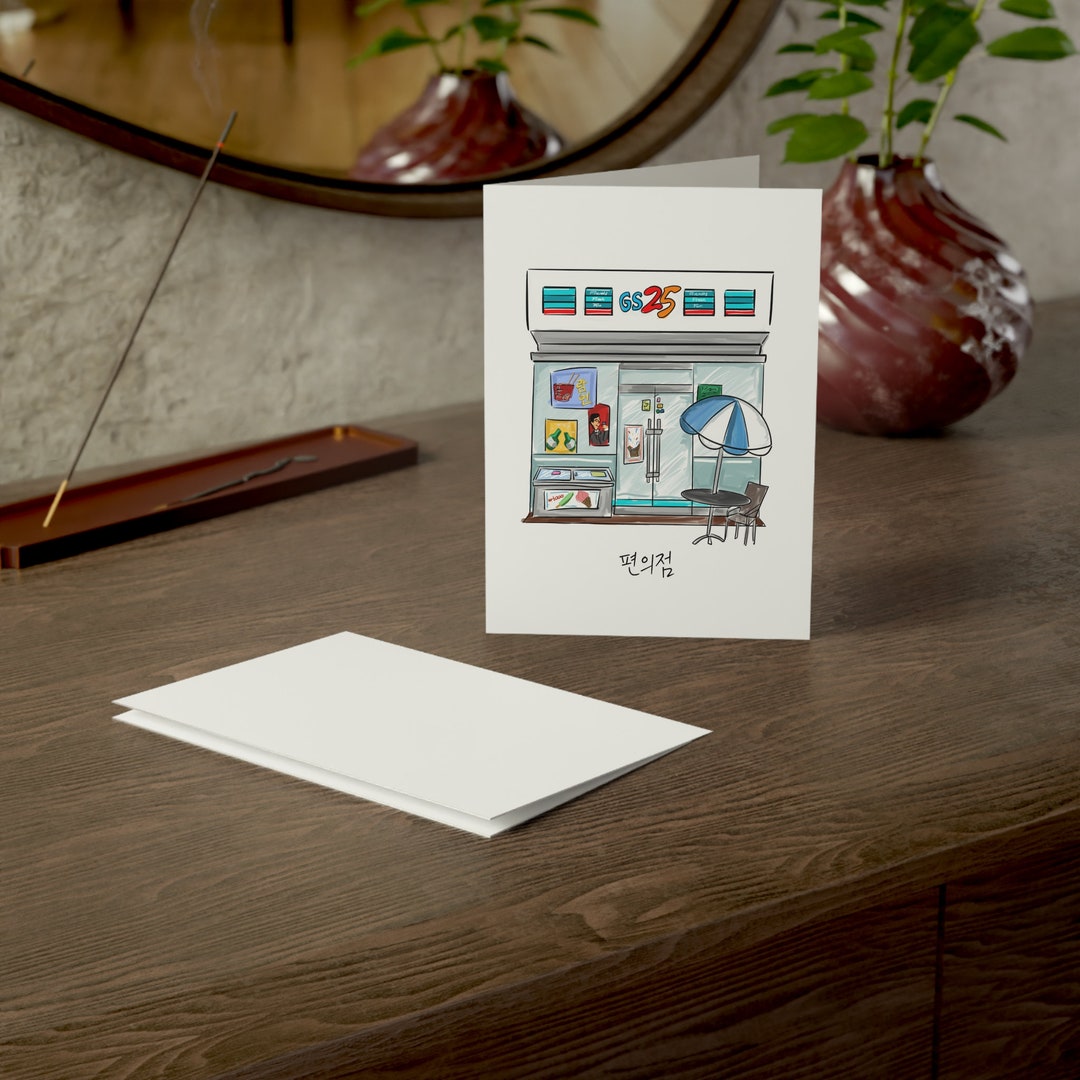 Korean Convenience Store Pyeoneuijeom Digital Illustration Drawing ...