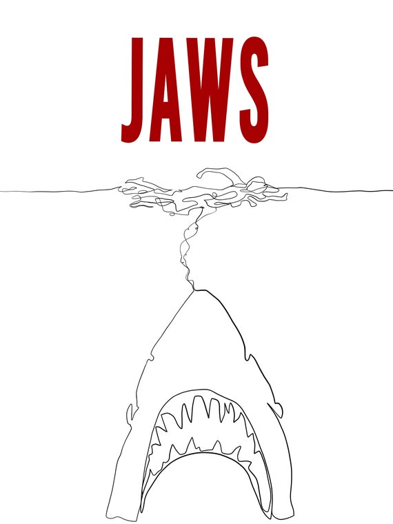 Jaws Poster Drawing